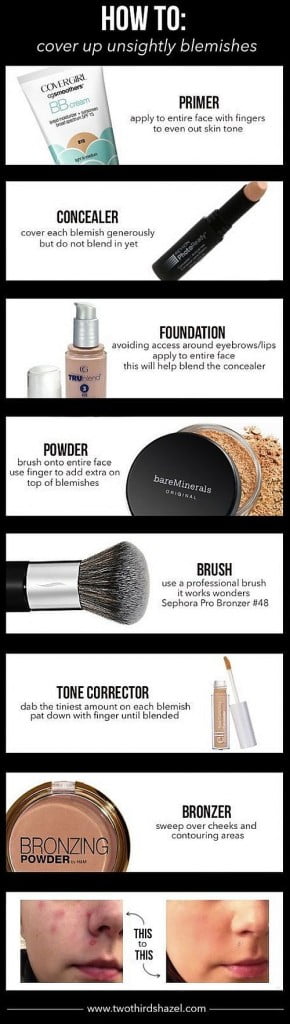 How To Cover Up Acne And Scars With Makeup [video And Tips]